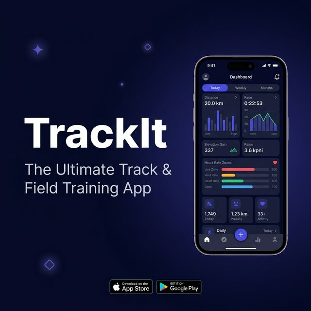 TrackIt - Track & Field Workout Tracker App | Log Runs, Sprints & Training